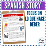 Spanish Story: El Anuncio | Conocer + Salir de | Made By Teachers