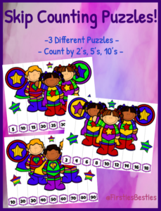 Christmas Winter Skip Counting Puzzles! Skip Count - Made By Teachers