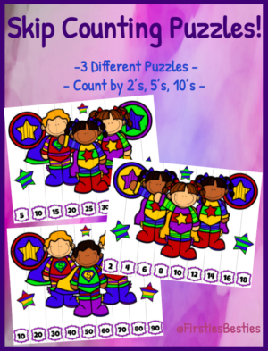 Christmas Winter Skip Counting Puzzles! Skip Count - Made By Teachers