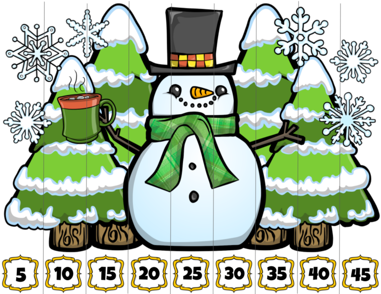 Christmas Winter Skip Counting Puzzles! Skip Count - Made By Teachers