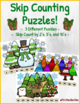 Christmas Winter Skip Counting Puzzles! Skip Count - Made By Teachers