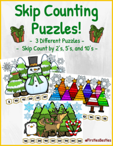 Christmas Winter Skip Counting Puzzles! Skip Count - Made By Teachers