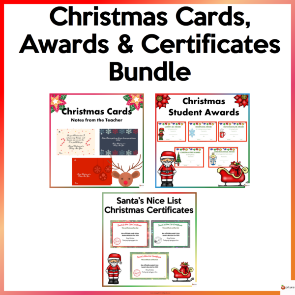Christmas Awards, Cards, and Certificates Bundle - Made By Teachers