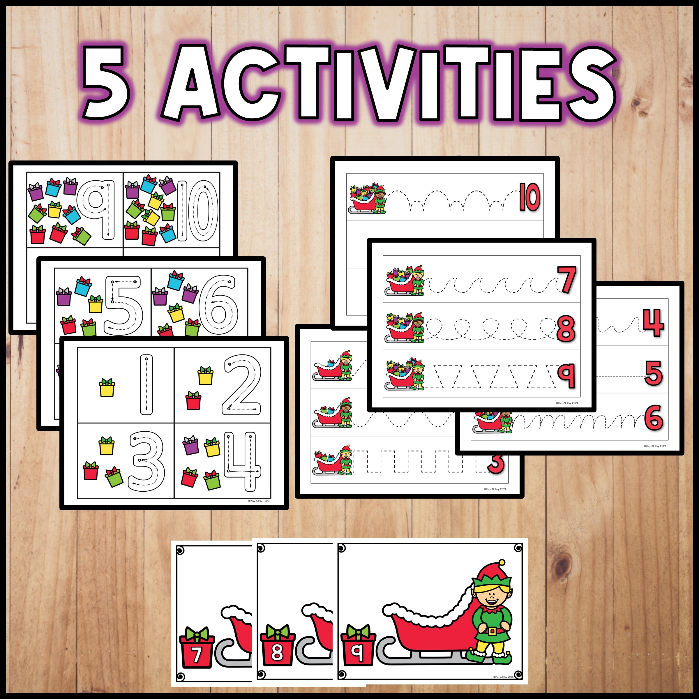 Christmas Numbers 1 to 10 Activities - Gifts | Made By Teachers