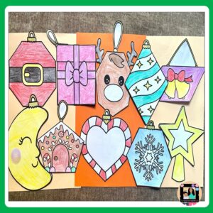 Christmas Ornament 2D Shapes Craftivity | Made By Teachers