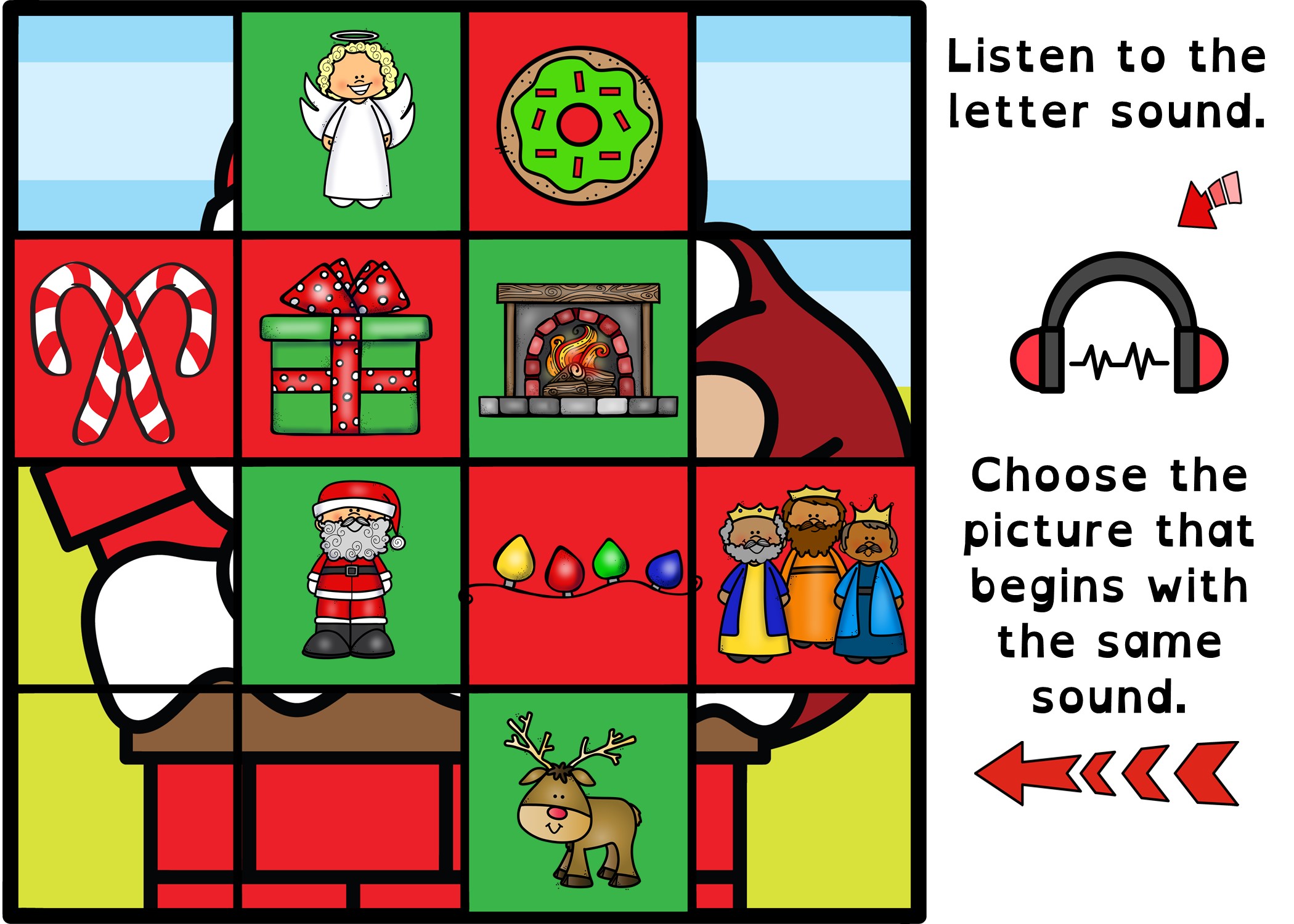Christmas Activities Beginning Sounds Boom Cards | Made By Teachers