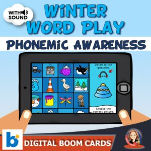 Winter Phonemic Awareness Activities Boom Cards | Made By Teachers