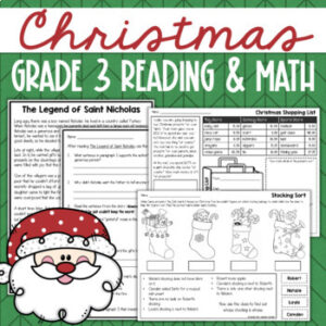 3rd Grade CHRISTMAS Math & Reading Worksheets | Made By Teachers