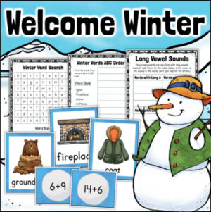 WINTER Write the Room Addition Graphs Long Vowels | Made By Teachers