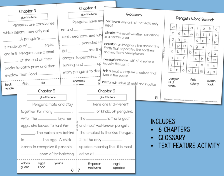 PENGUINS Interactive Reading Comprehension - Made By Teachers