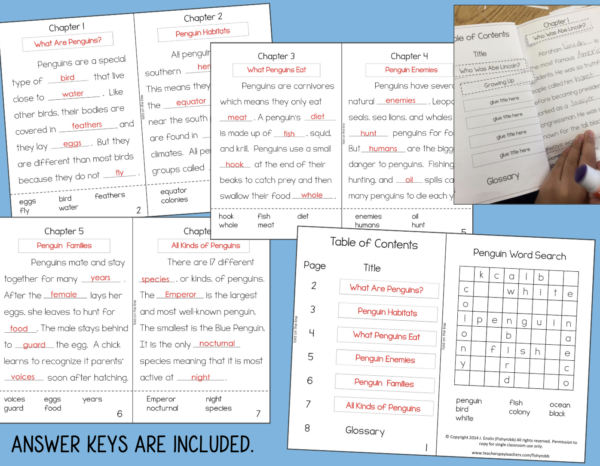 PENGUINS Interactive Reading Comprehension - Made By Teachers