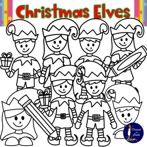 Christmas Elves Clip Art | Made By Teachers
