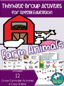 Farm Animals Thematic Unit for Elementary SpEd - Made By Teachers