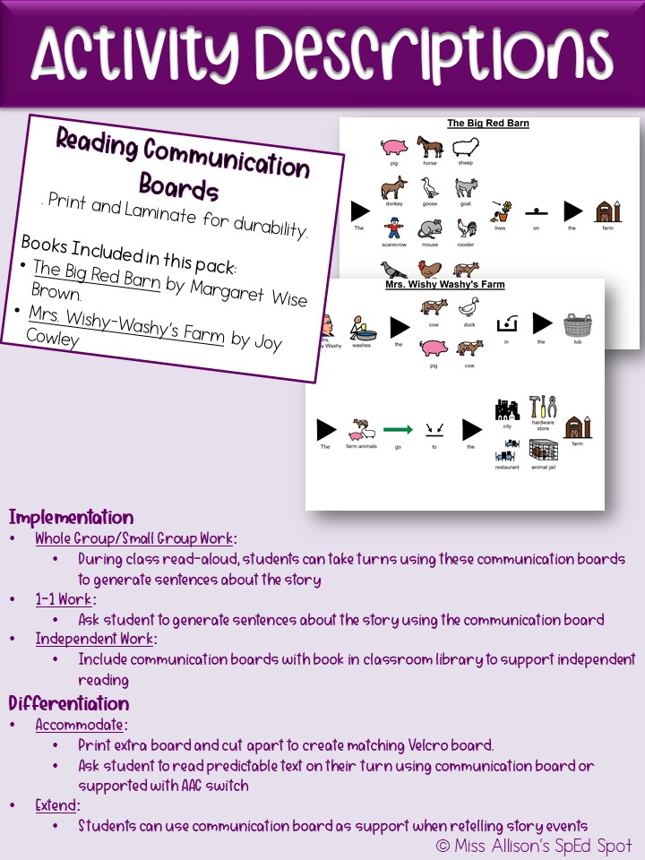 Farm Animals Thematic Unit for Elementary SpEd - Made By Teachers