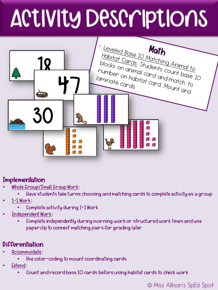 Forest Animals Thematic Unit for Elementary SpEd - Made By Teachers