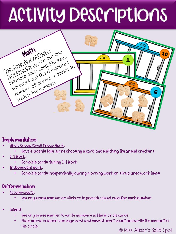 Zoo Animals Thematic Unit for Elementary SpEd | Made By Teachers