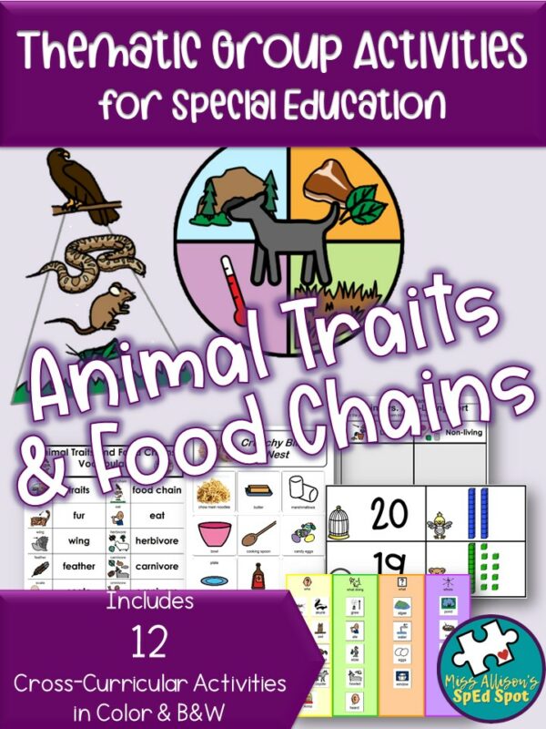 Animal Traits and Food Chains Thematic Unit | Made By Teachers