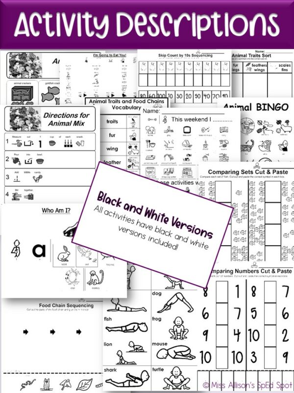 Animal Traits and Food Chains Thematic Unit | Made By Teachers