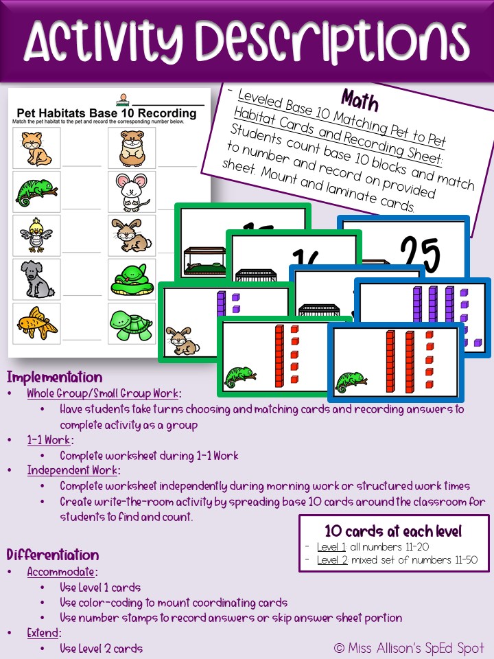 Animals and Habitats Thematic Unit for Special Ed | Made By Teachers