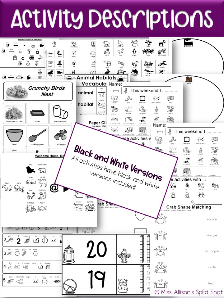 Animals and Habitats Thematic Unit for Special Ed | Made By Teachers