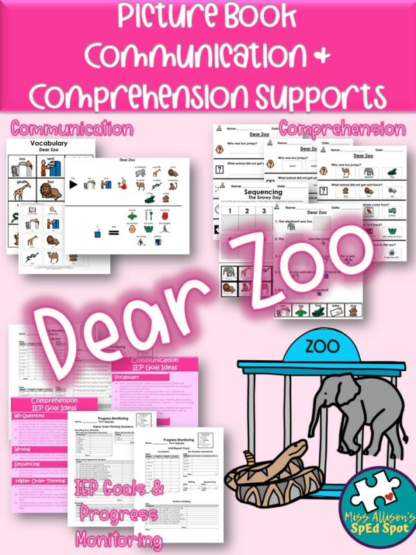 Dear Zoo Book Supports for Special Education - Made By Teachers