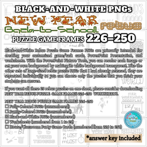 Black-and-White UNITED NATIONS DAY Rebus Puzzle Game Frames 826–850 ...