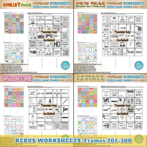 VALENTINE Rebus Puzzle Frames 251–275 Worksheets - Made By Teachers