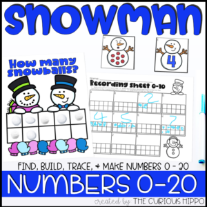Snowman Numbers 0-20 practice - Made By Teachers
