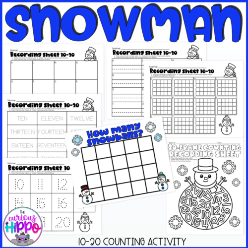 Snowman Numbers 0-20 practice - Made By Teachers