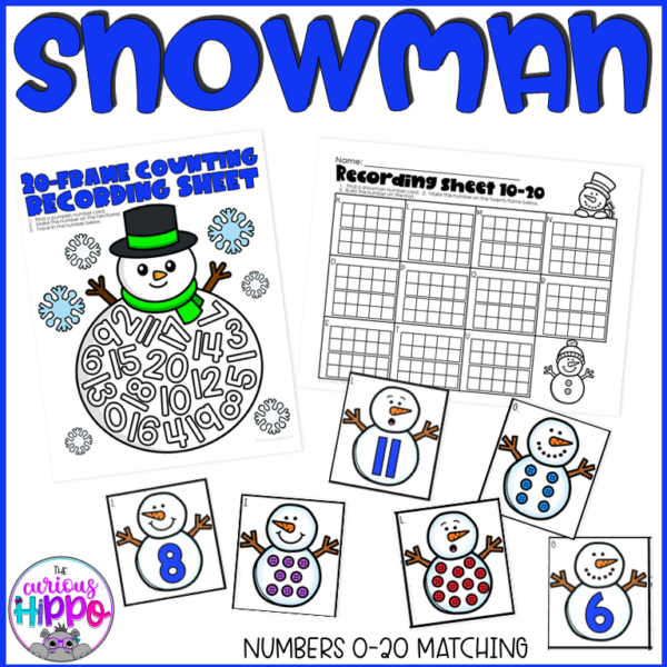 Snowman Numbers 0-20 practice - Made By Teachers