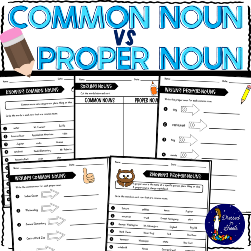 Common Noun vs Proper Noun Worksheets and Flash Ca - Made By Teachers
