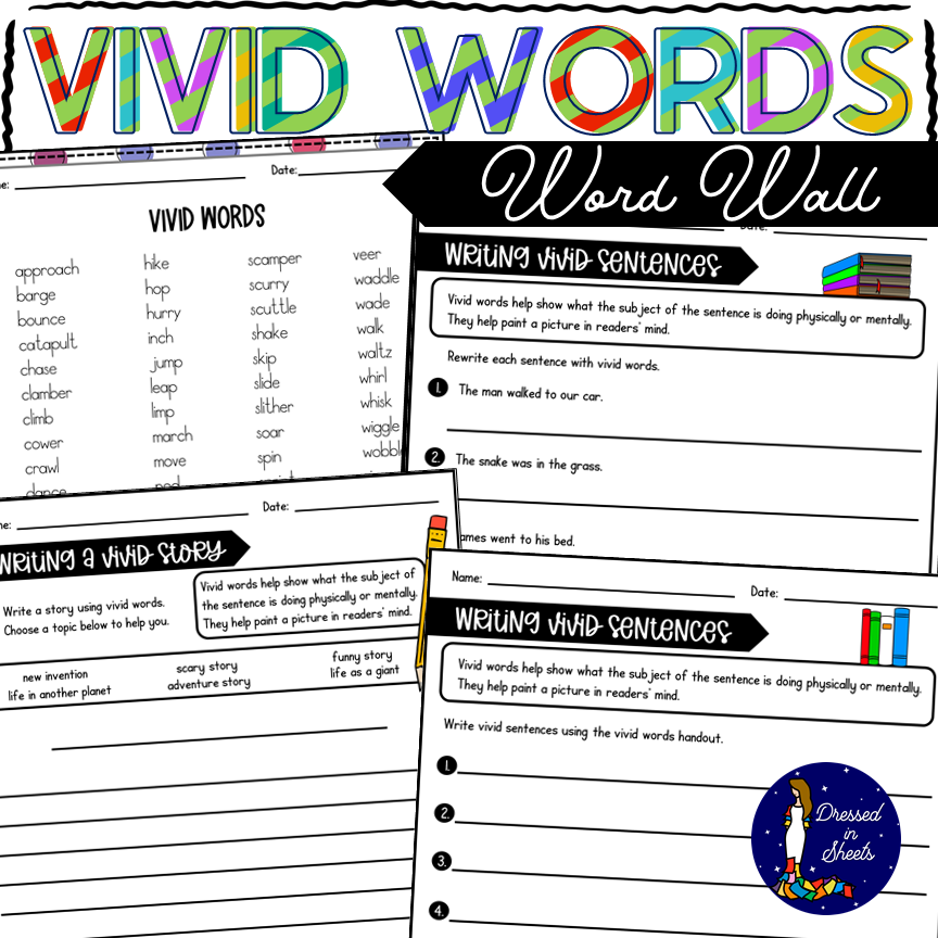 Vivid Words Word Wall Set | Made By Teachers