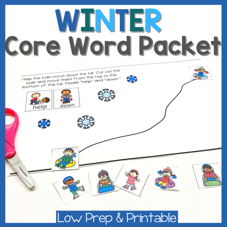 Printable Winter Themed AAC Core Word Book Pack | Made By Teachers
