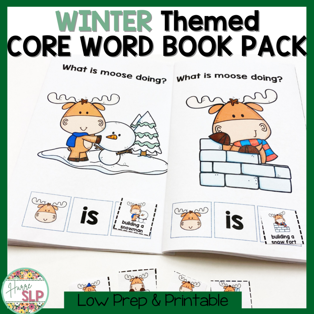 Printable Winter Themed AAC Core Word Book Pack | Made By Teachers