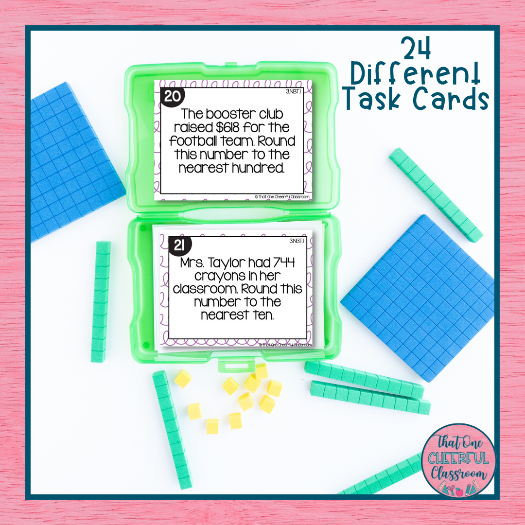 Rounding to the Nearest 10 and 100 Task Cards - Made By Teachers