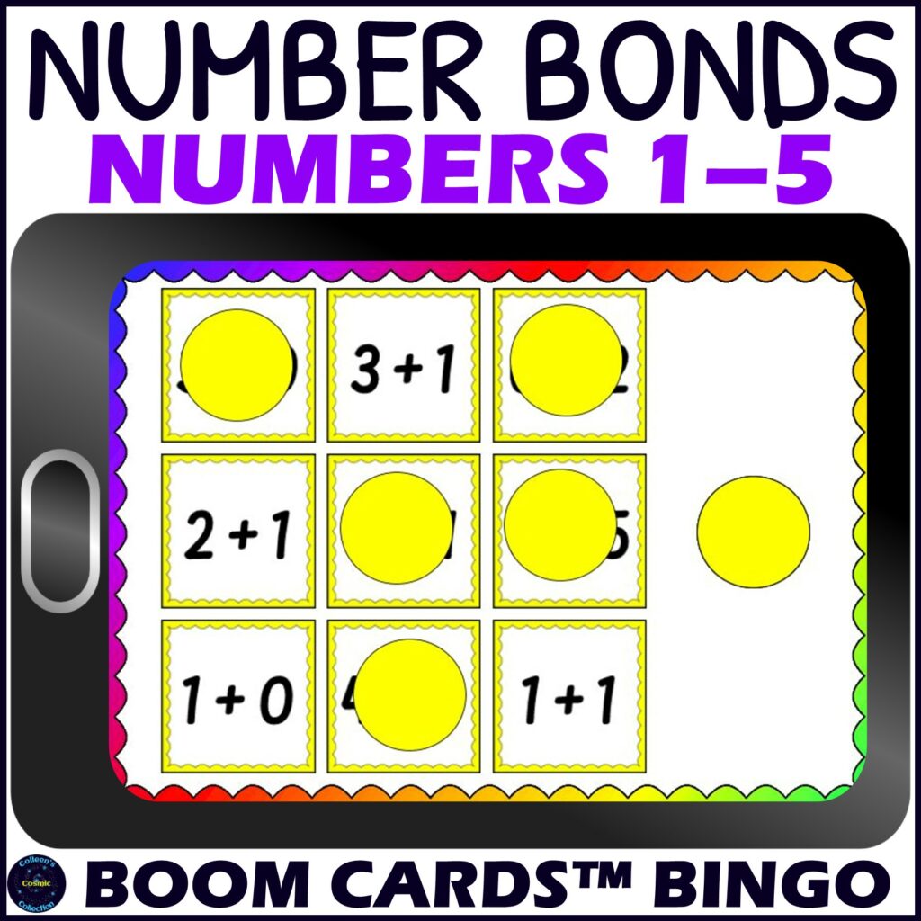 Number Bonds to 5 Game - Digital Math Bingo - 1-5 - Made By Teachers