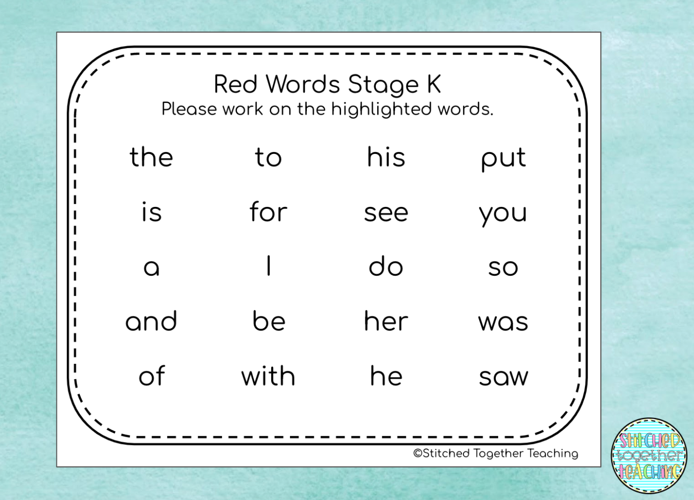 OG Red Words Stage K Sight Words- Growing Activity | Made By Teachers
