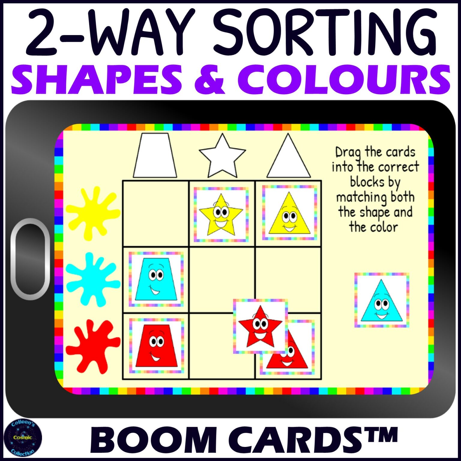 Sorting Shapes and Colors Activity - Digital Game - Made By Teachers
