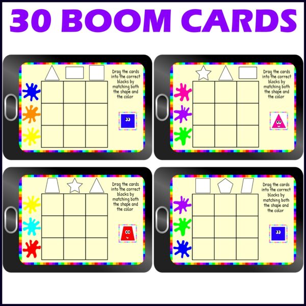 Sorting Shapes and Colors Activity - Digital Game - Made By Teachers