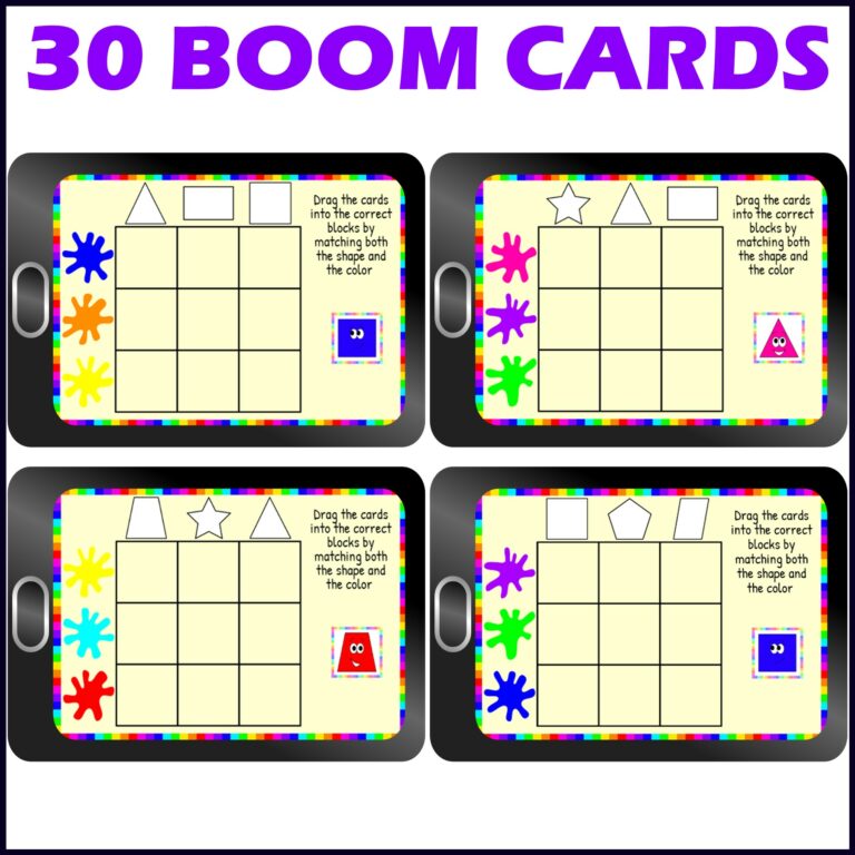 Sorting Shapes and Colors Activity - Digital Game - Made By Teachers
