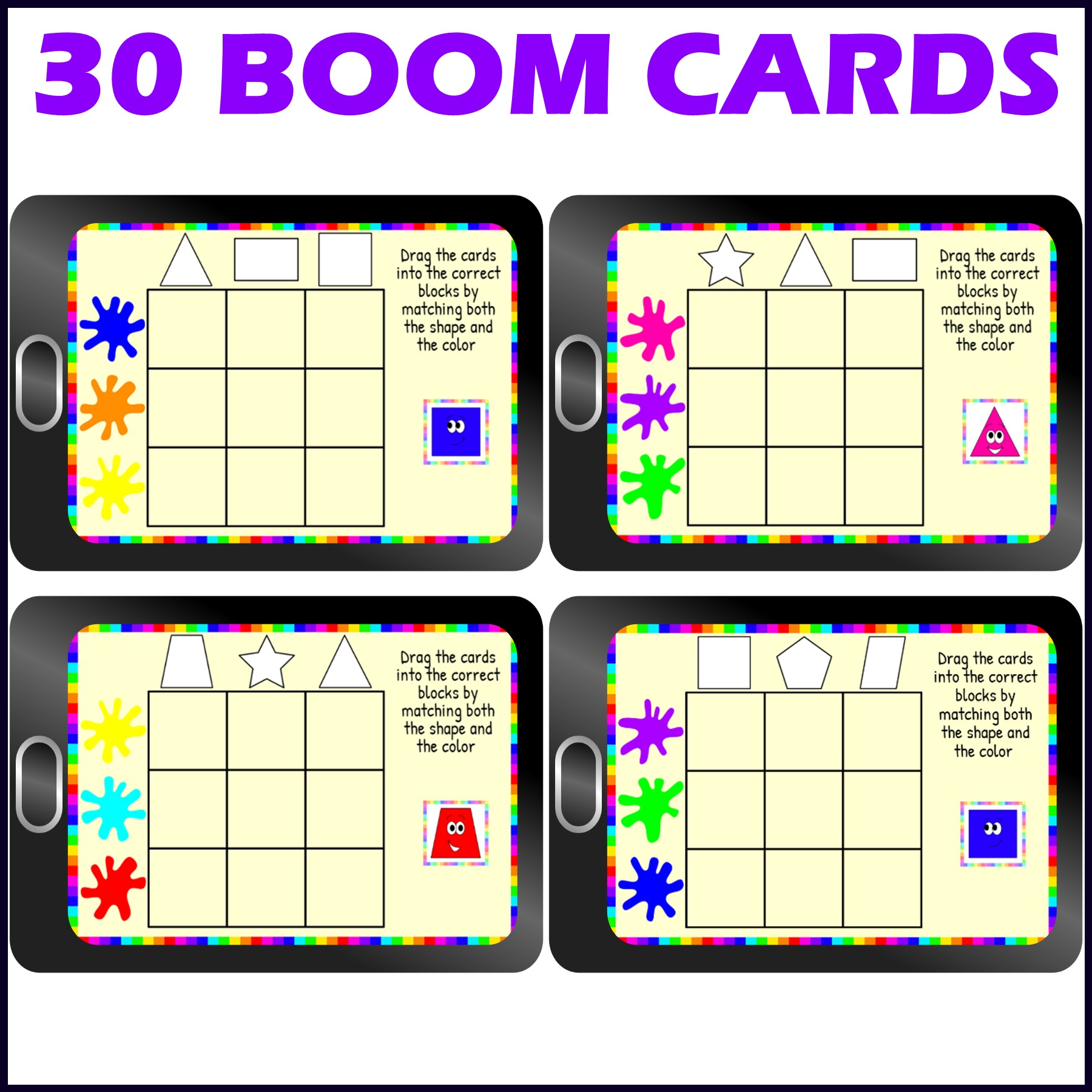 Sorting Shapes and Colors Activity - Digital Game - Made By Teachers