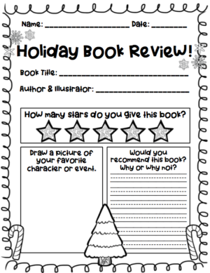 Holiday Book Review! Reading Comprehension for Fun - Made By Teachers