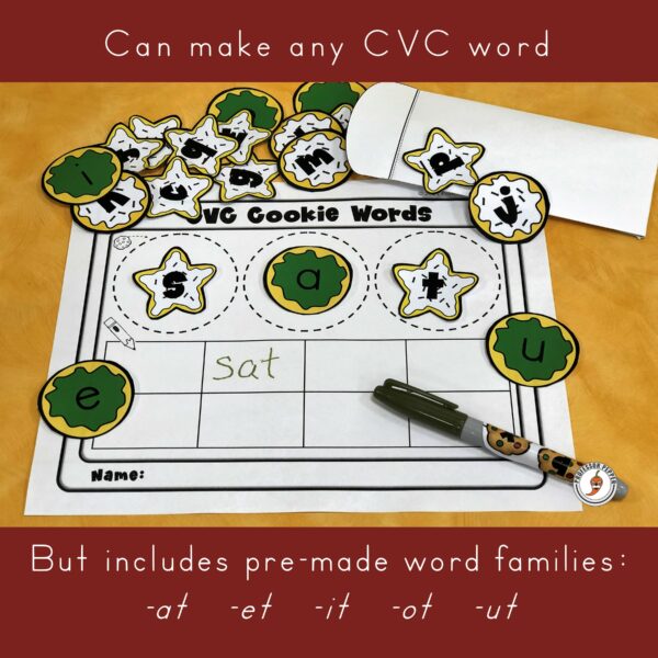 CVC Cookies - CVC Word Family Game & Worksheets | Made By Teachers
