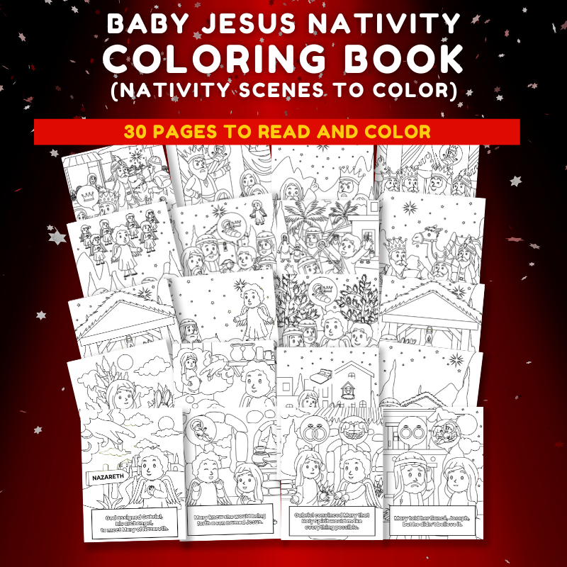Printable Birth of Jesus Nativity Coloring Book | Made By Teachers