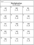 Basic Multiplication to 4 Digit by 1 Digit - Made By Teachers