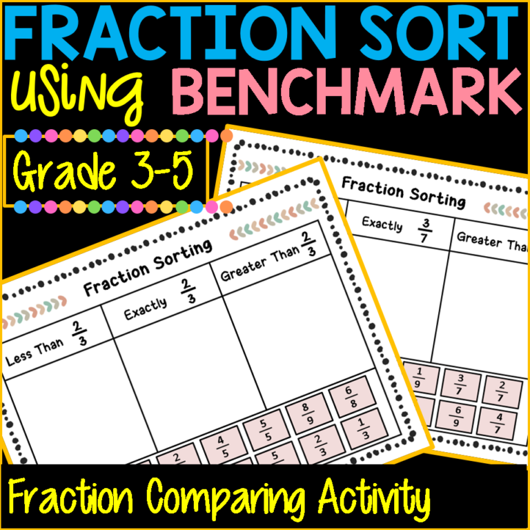 Fraction Sort game with comparing Fractions - Made By Teachers