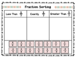 Fraction Sort game with comparing Fractions - Made By Teachers