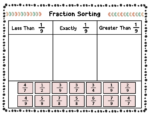 Fraction Sort game with comparing Fractions - Made By Teachers