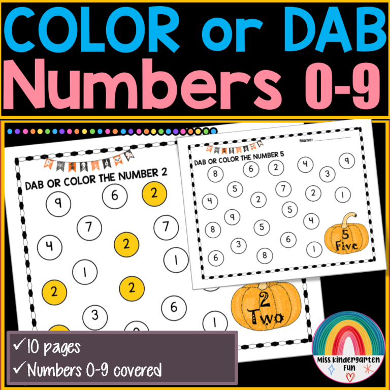 Halloween Number Dab Worksheet 0-9 | Made By Teachers