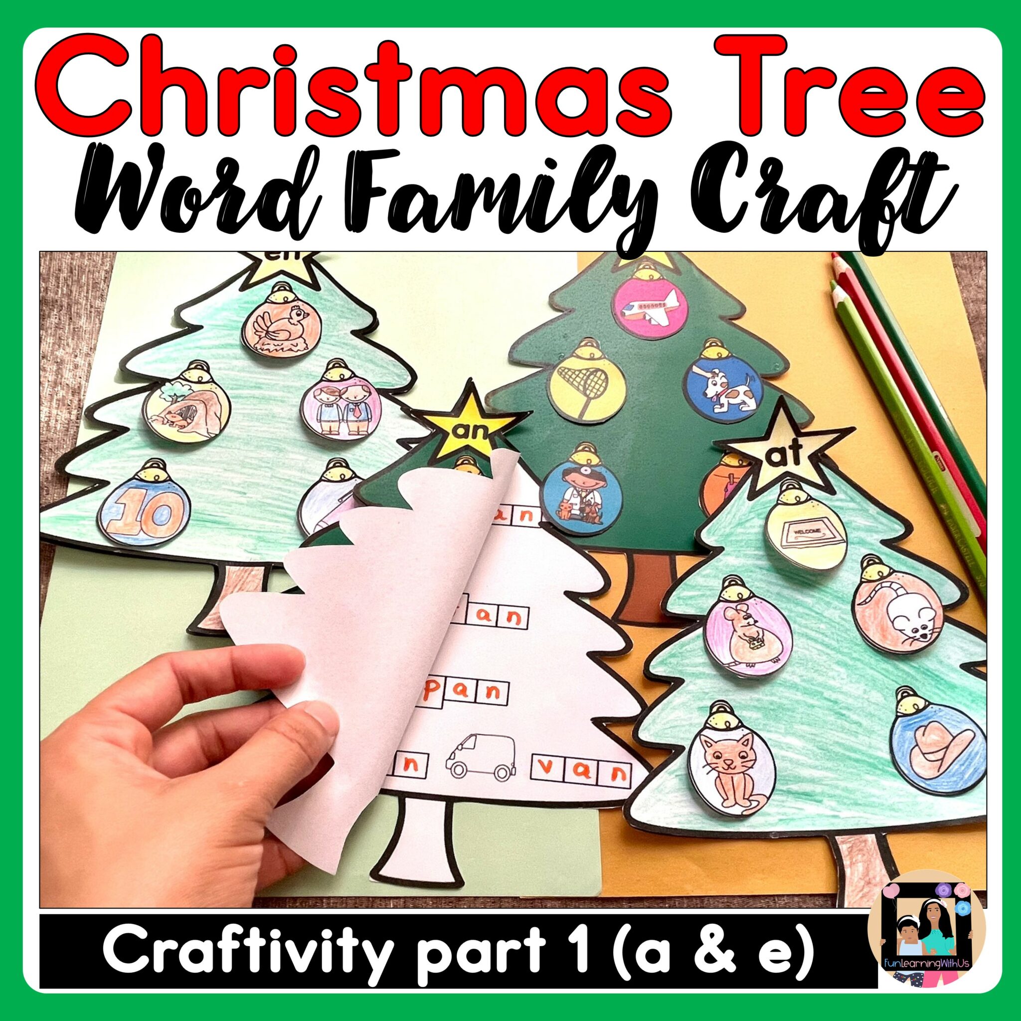 Christmas Tree Word Family Craft | Winter Craft | Made By Teachers